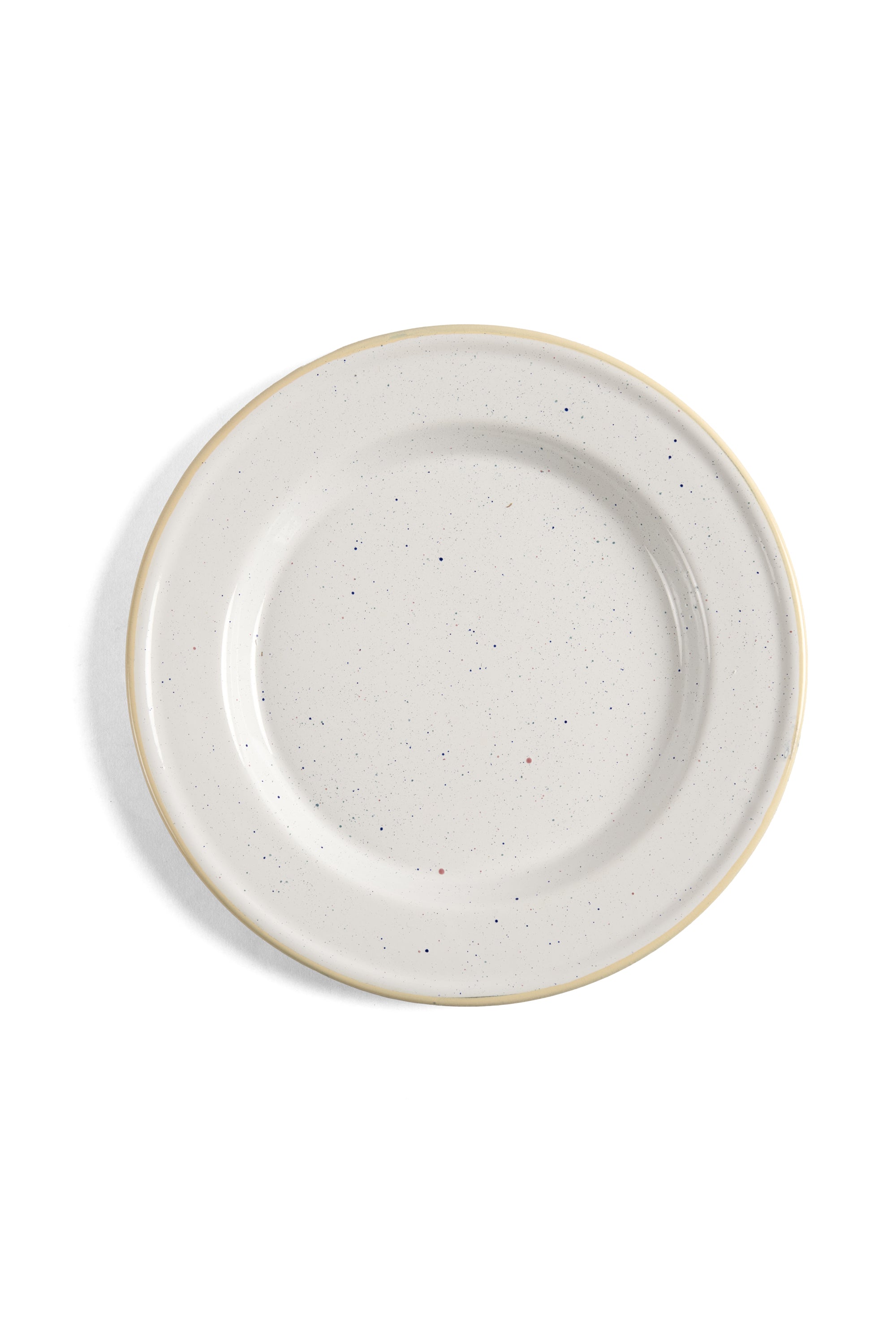 Cream Speckled Dinner Plate | Vedec Enamelware