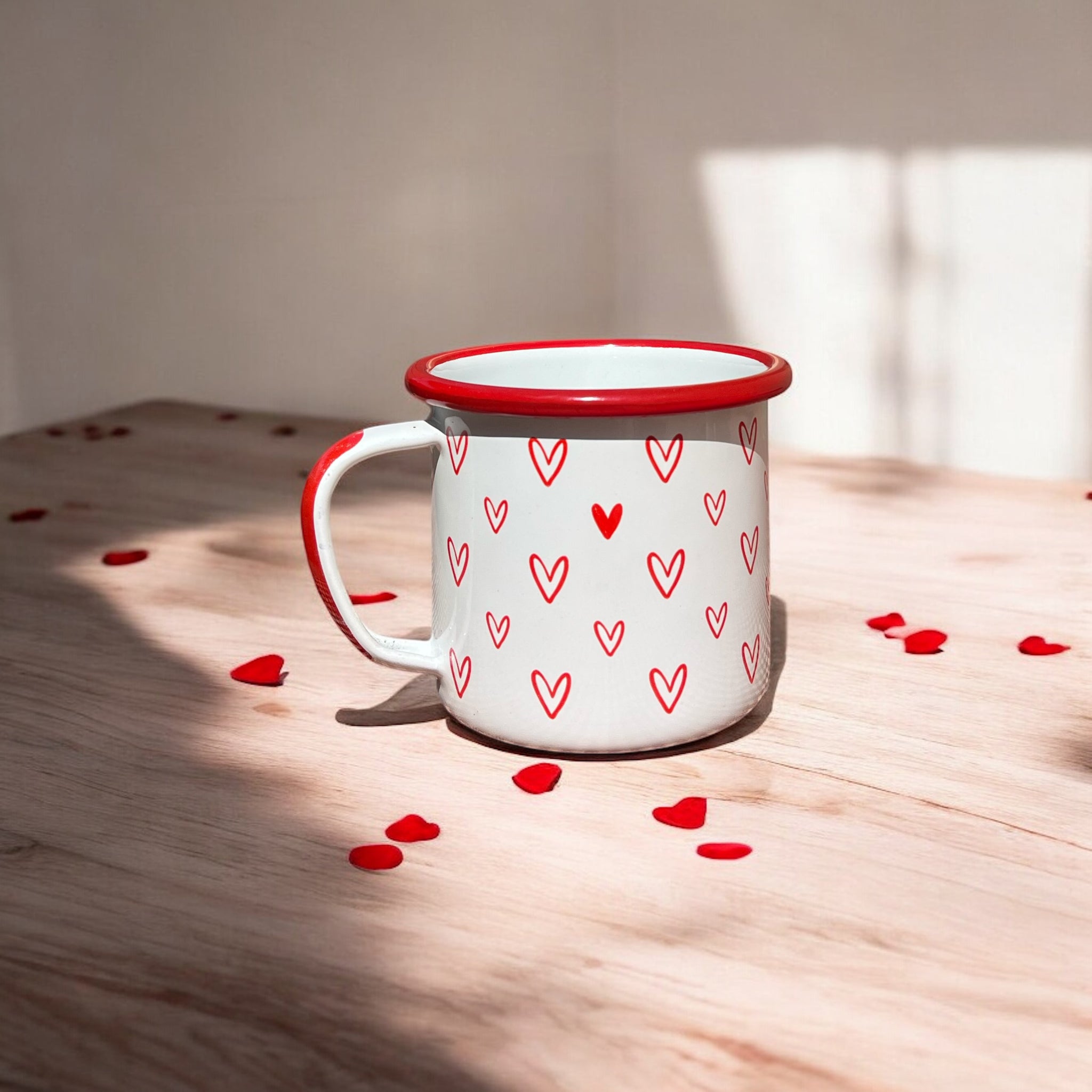Hearts Mug 350ml - White