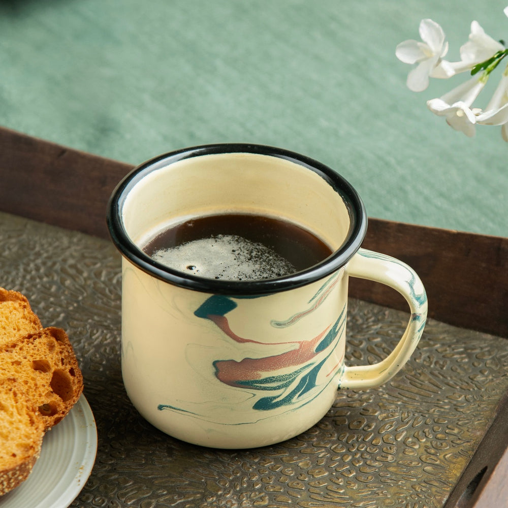 Candy Swirl Enamel Coffee Mug | Vedec Enamelware